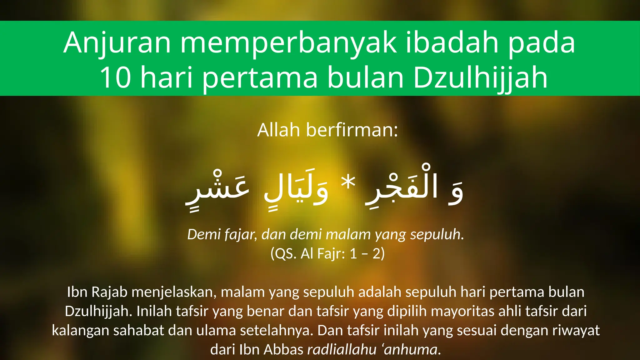 Materi Kajian tematik tentang Keutamaan dzulhijjah | PPTX