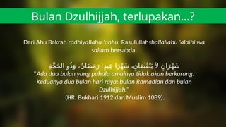 Materi Kajian tematik tentang Keutamaan dzulhijjah | PPTX
