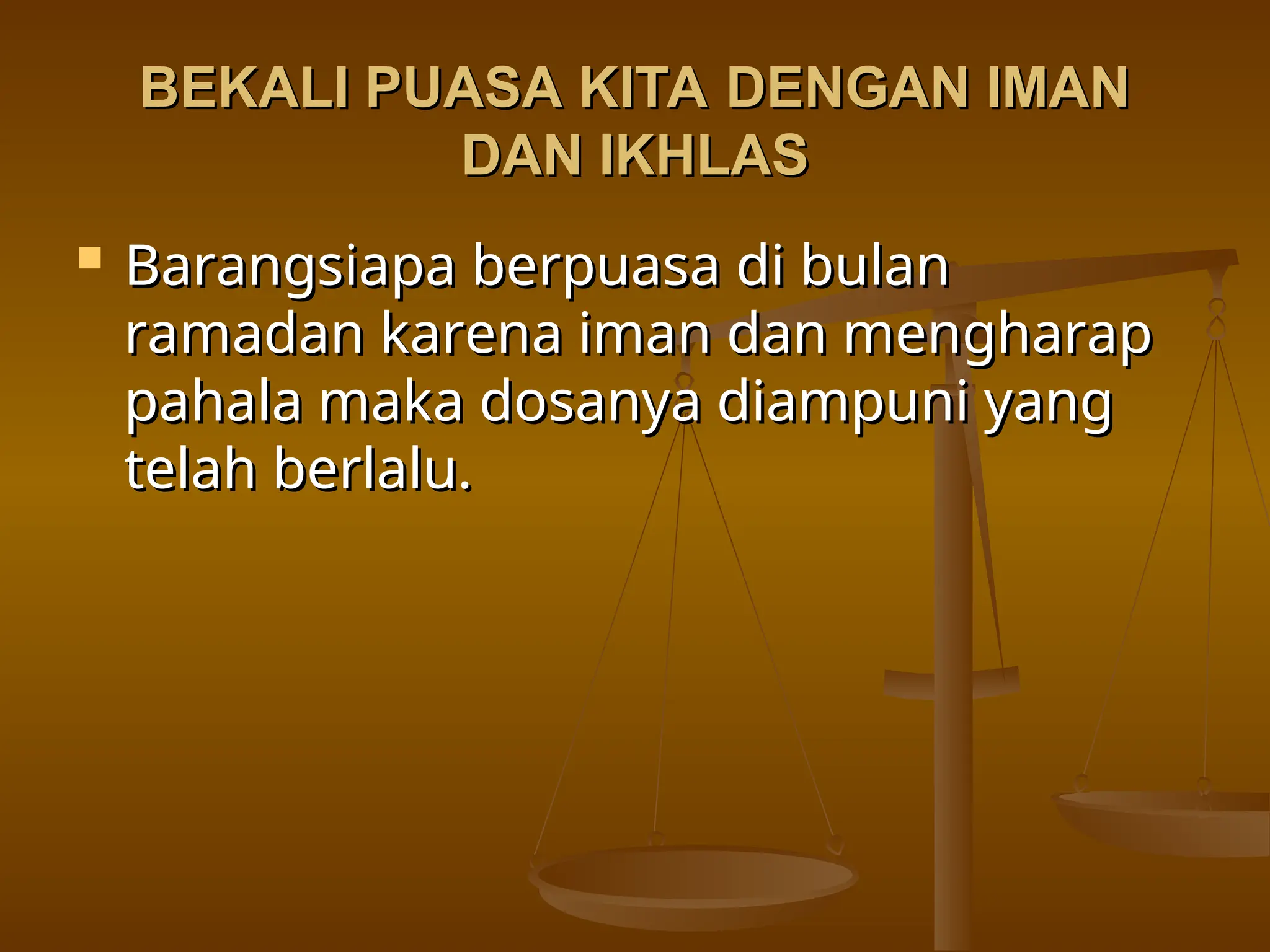 Keutamaan Ramadhan sebagai pelajaran bag | PPT