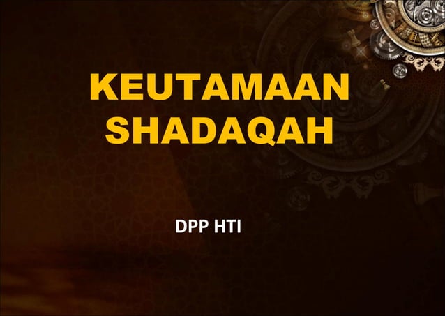 Keutamaan shodaqoh | PPT