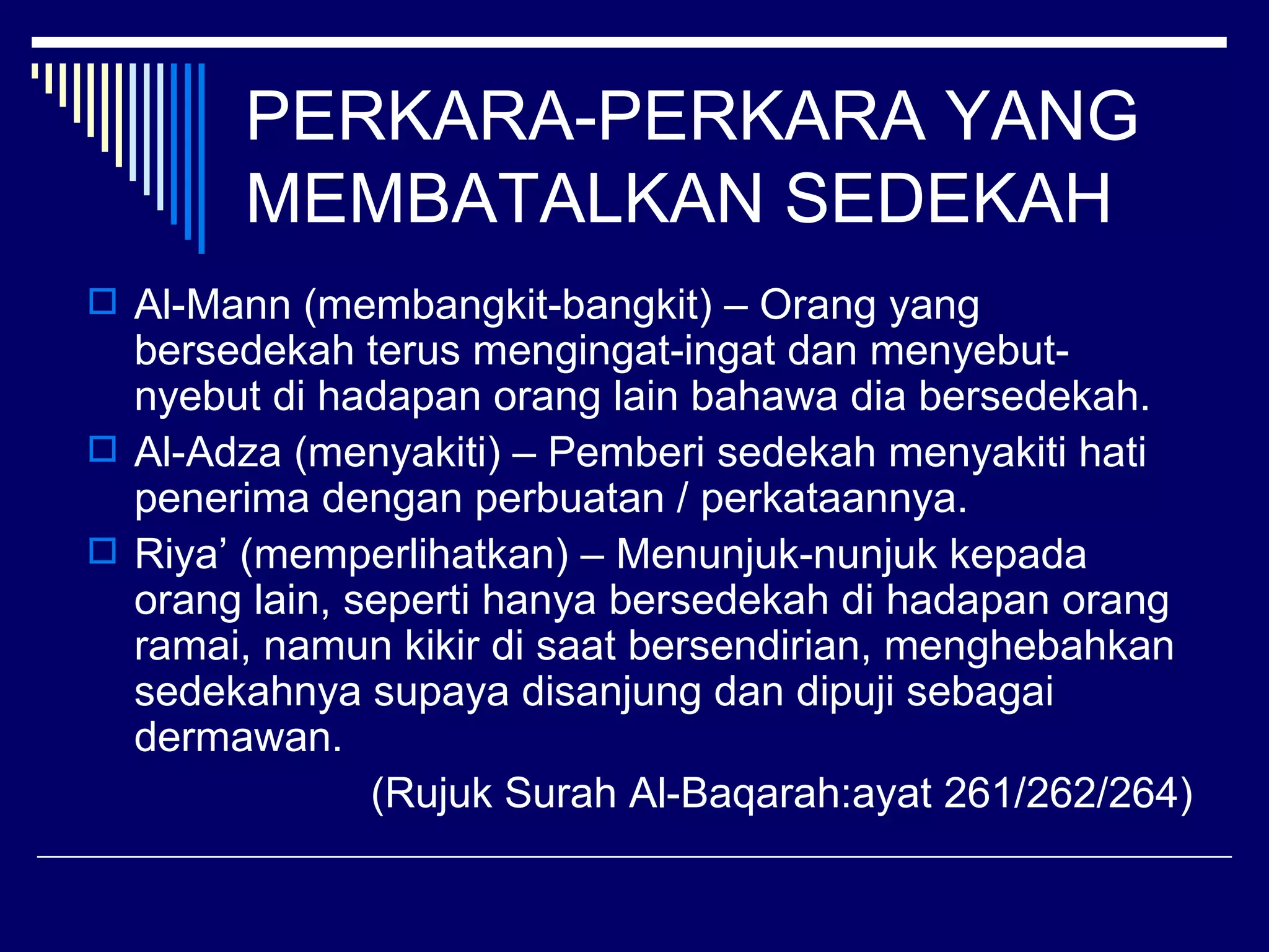 Keutamaan Zakat dan Sedekah | PPT