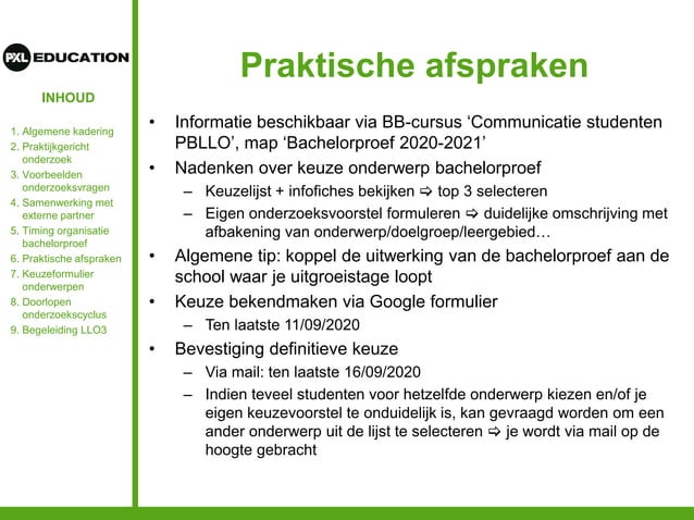 Keuze bachelorproef 2020 2021 | PPT