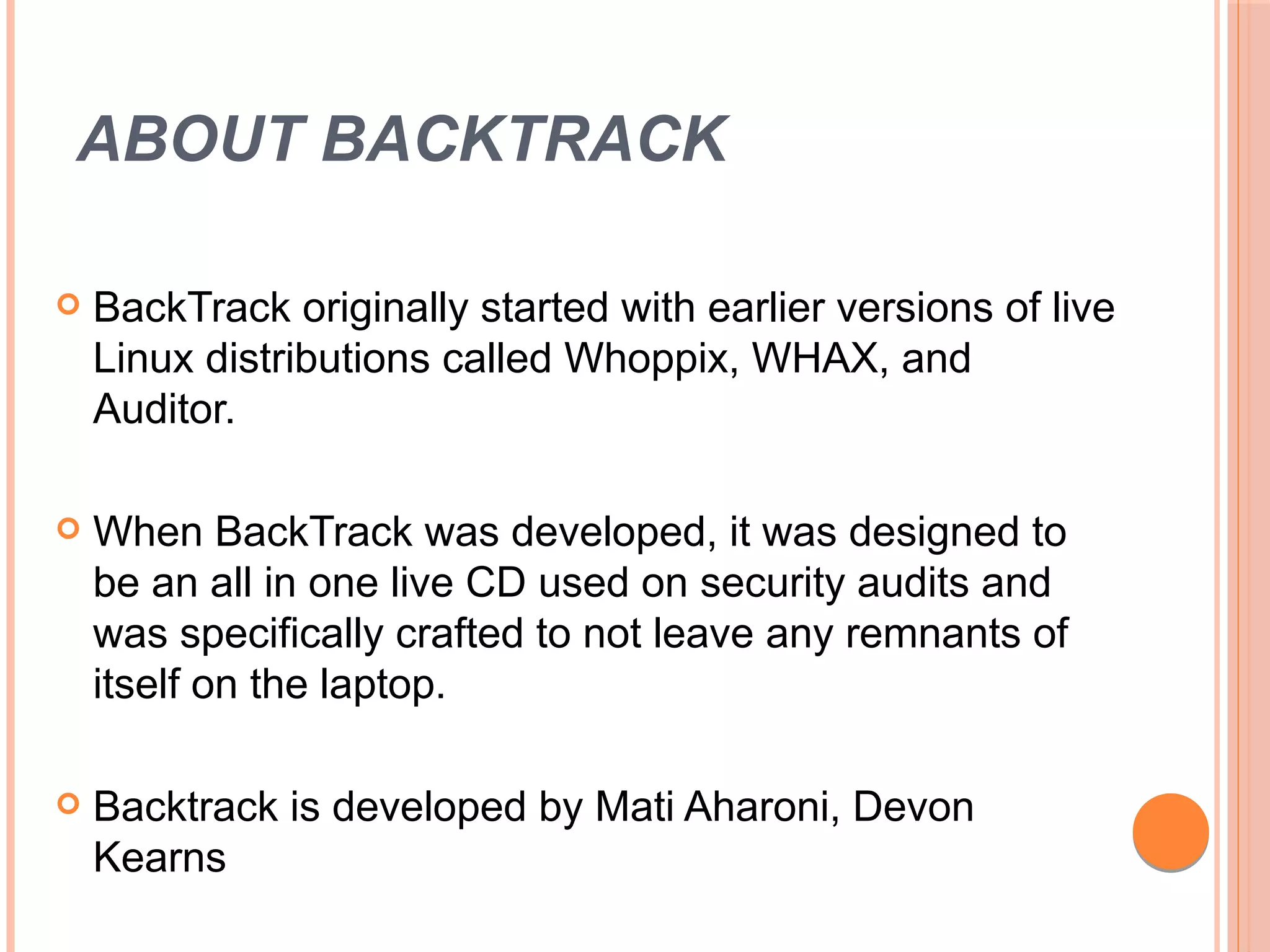 backtrack | PPT