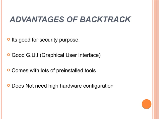 backtrack | PPT