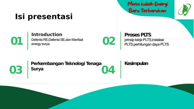 renewable energy like PLTS its take sun energy convert to electric ...