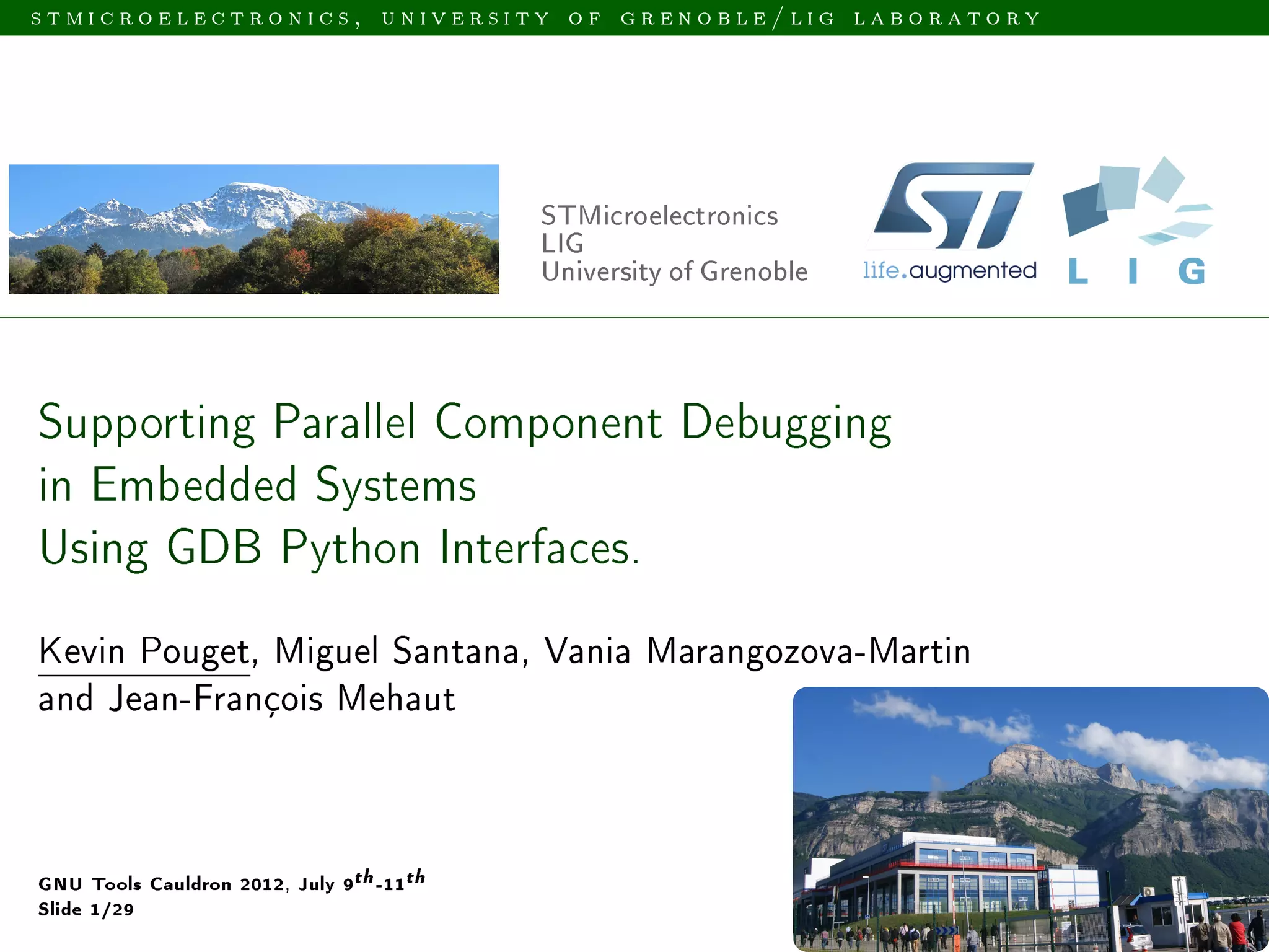 Supporting Parallel Component Debugging Using The Gdb Python Interface Ppt