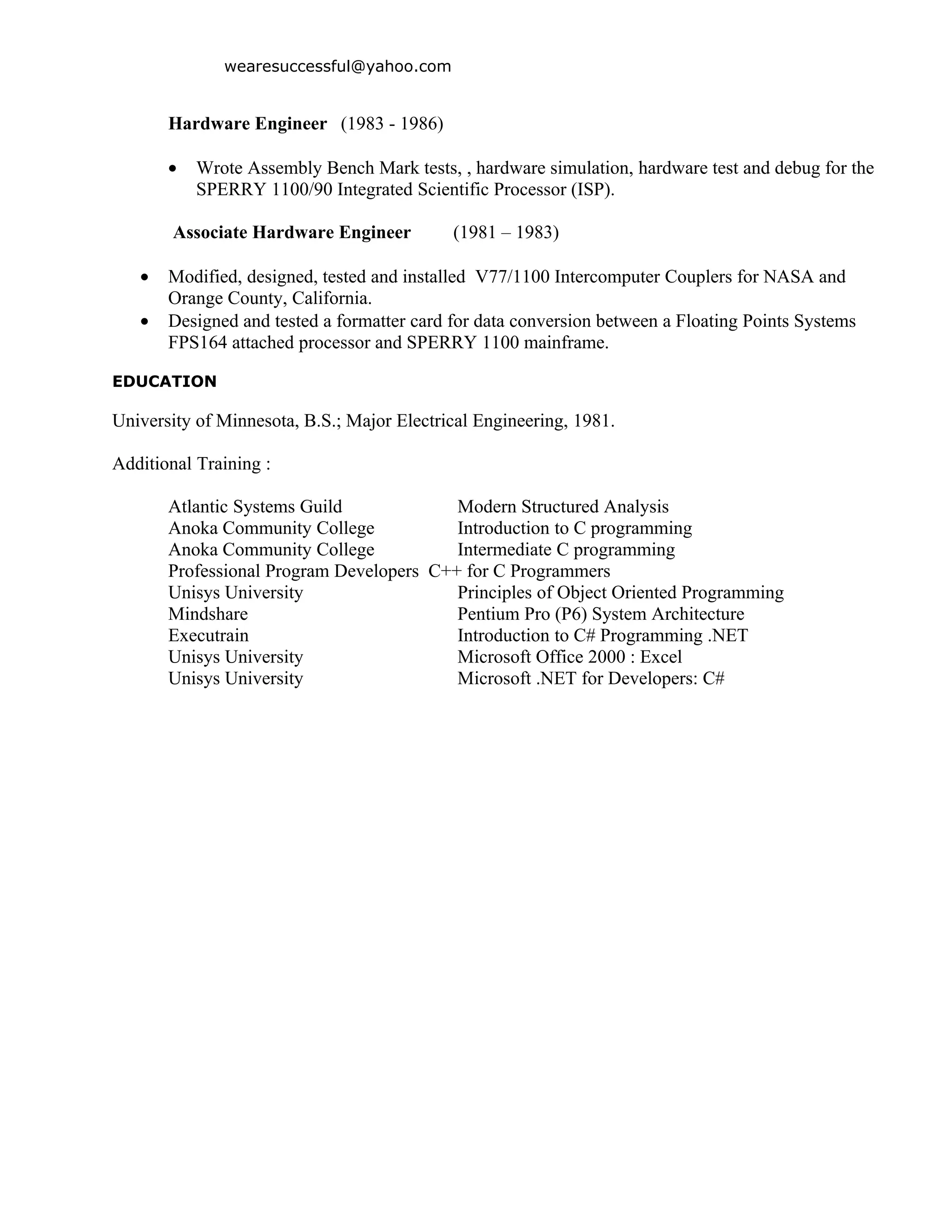 Kevin Bengtson Resume | DOC