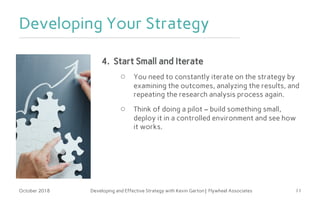 Developing an Effective Strategy: Choices, Communication & Iteration ...