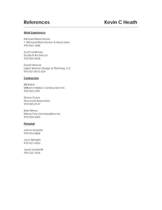 Kevin Heath Resume Portfolio | PDF