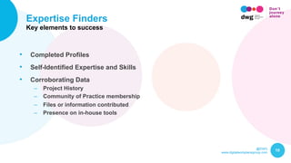 Workshop: Lessons from Knowledge Management - Connecting People with ...