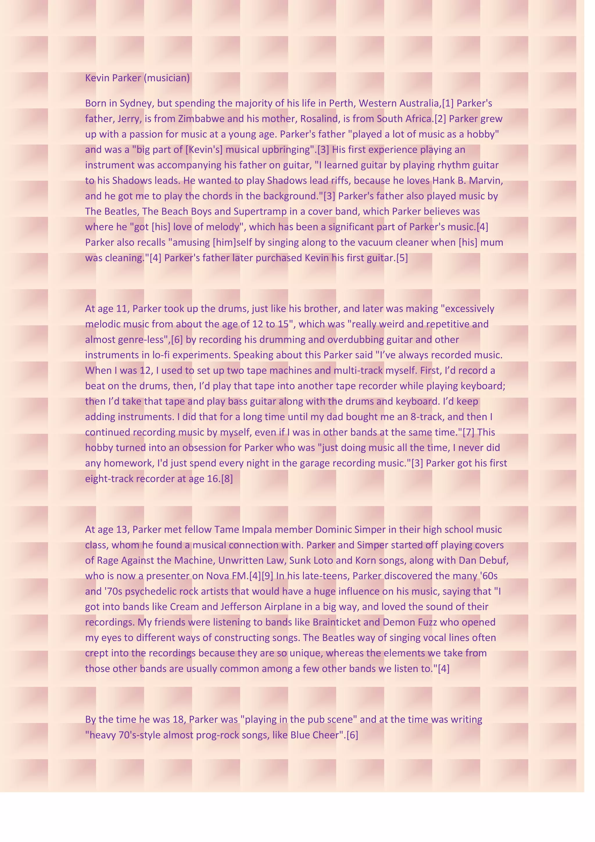 Kevin parker | DOCX