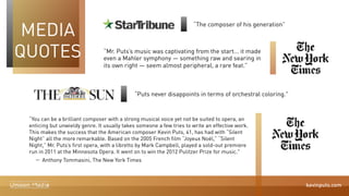 Kevin Puts Press Kit- Unison Media | PPT