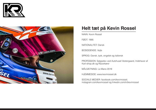 Kevin Rossel - Vejen mod Le Mans - Grafisk design by Henrik Meisel | PPT