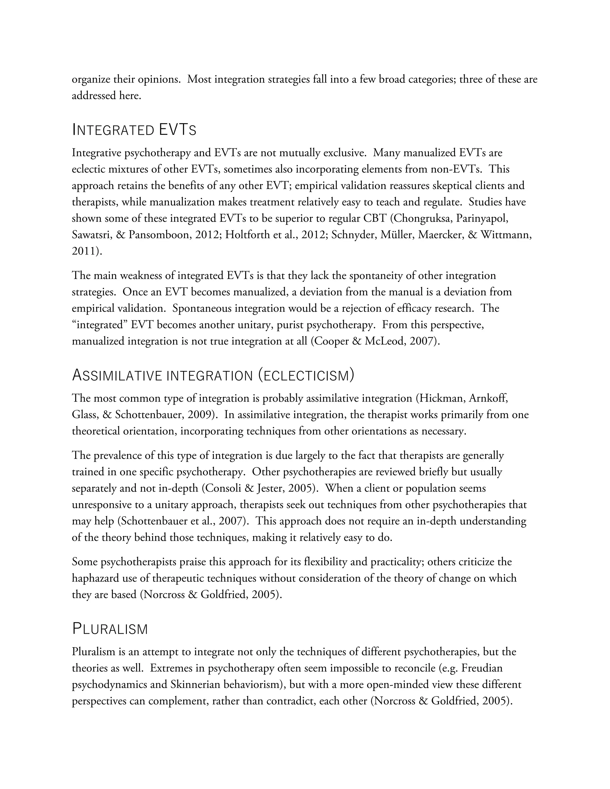 Evidence-Based Treatments and Integrative Psychotherapy | PDF