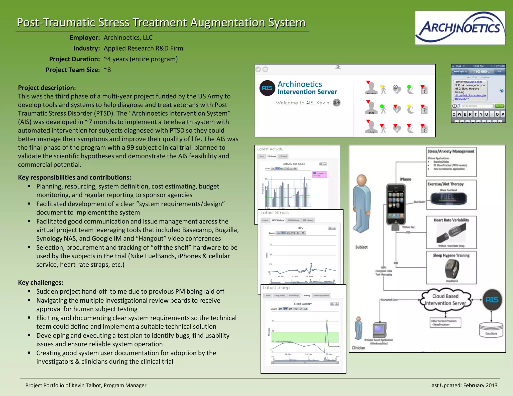 Kevin Talbot - Project Portfolio | PDF