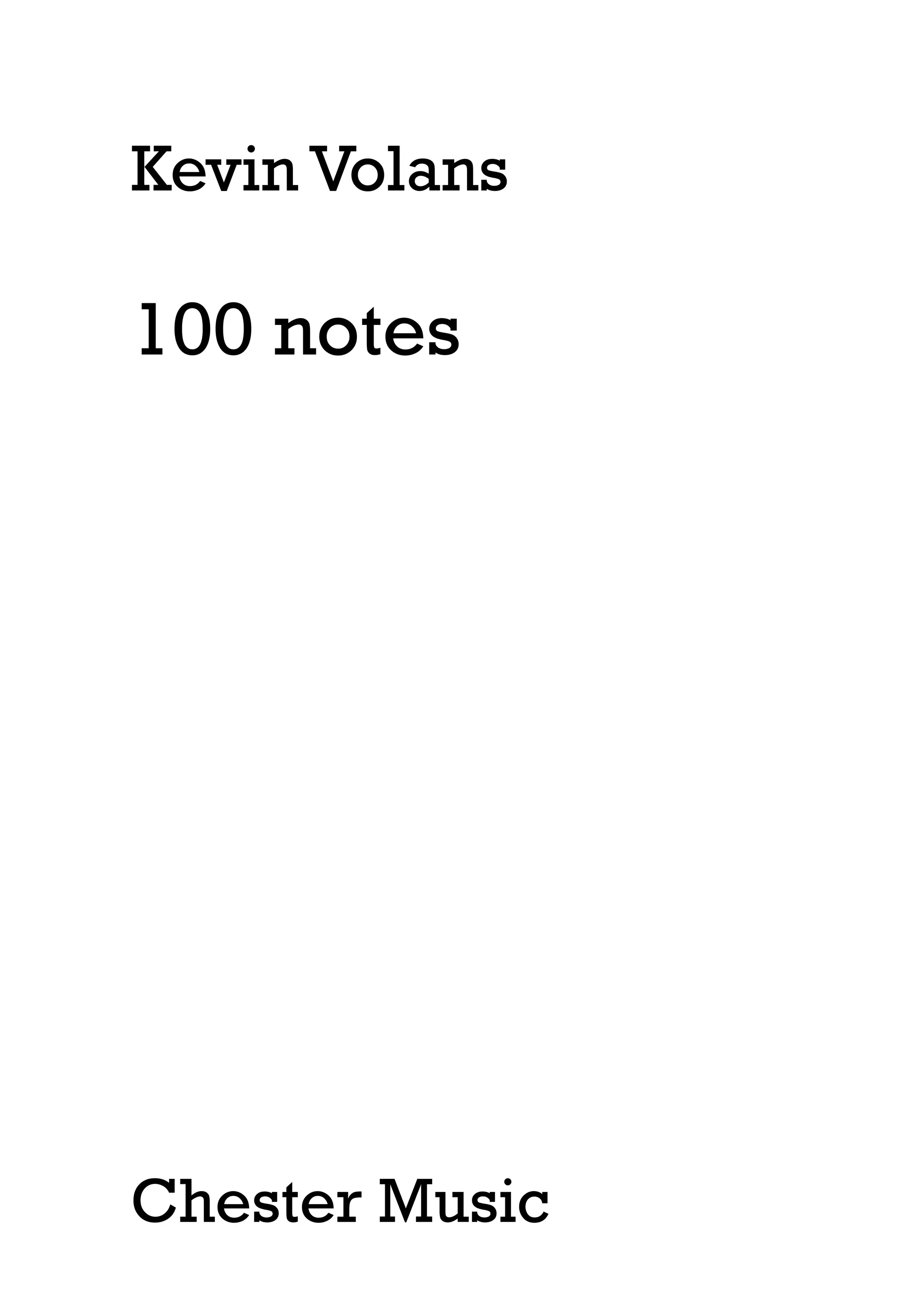 Kevin Volans: 140 notes (#quartweet) | PDF | Classical Music | Music