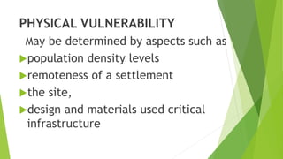 DRRR LESSON 3 Vulnerability to a specific hazard | PPTX