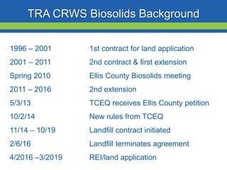 Biosolids: Regulation and Policy, Kevin Ward | PPTX | Developmental ...