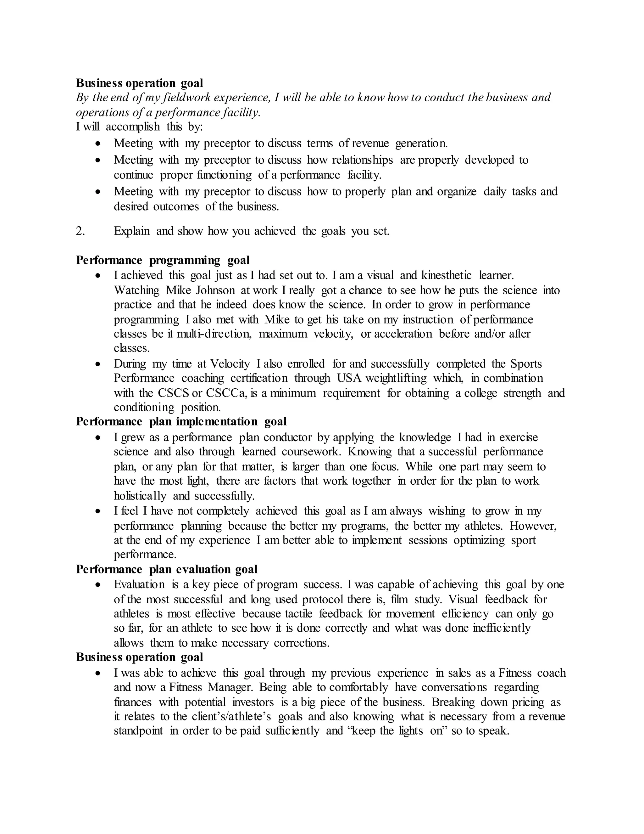 Internship Experience | DOCX