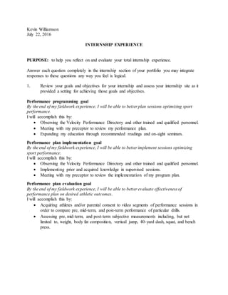 Internship Experience | DOCX