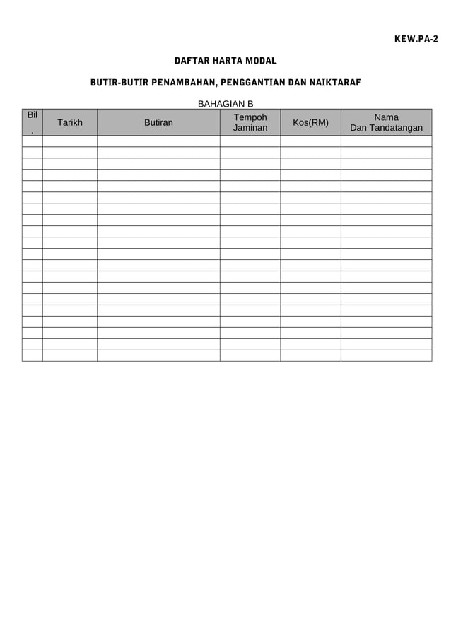 Kew[1].pa 2 (daftar harta modal) | DOC