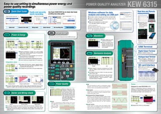 Power Quality Analyzer Kew 6315 | PDF