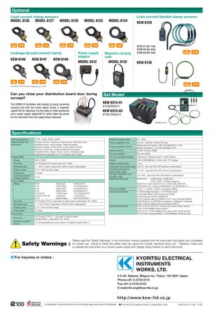 Power Quality Analyzer Kew 6315 | PDF