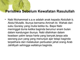 Kewafatan rasulullah | PPT