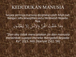 Kewajiban manusia dan implikasinya terhadap pendidikan islam | PPTX