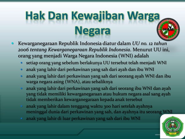 Kewarganegaraan ppt by hilmi | PPTX