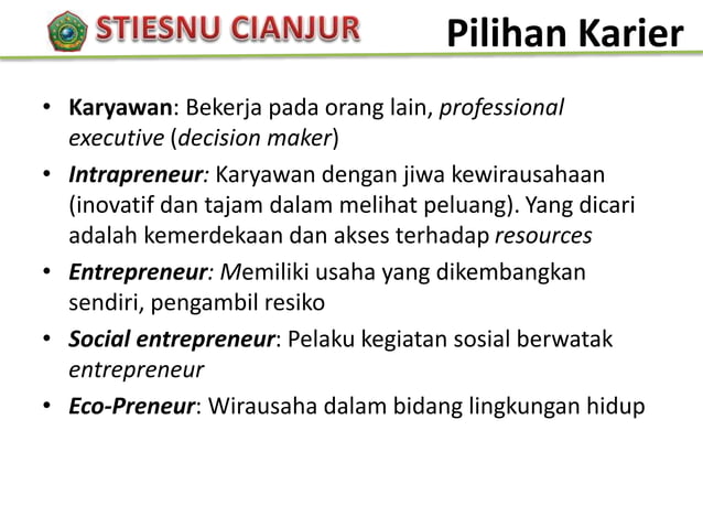 Kewirausahaan STIESNU.ppt