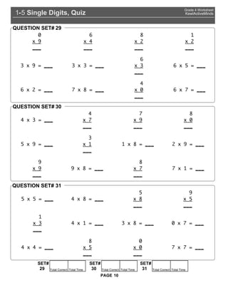 KewlActiveMinds Grade 4 Math, Multiplication Worksheets Sample Chapter ...