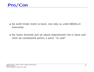 kexec (lightning talk) | PDF