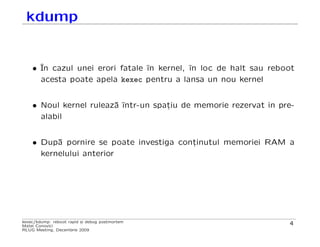 kexec (lightning talk) | PDF