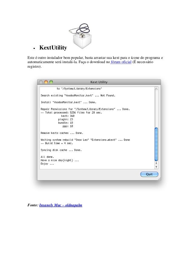 How to use kext utility - swimxaser