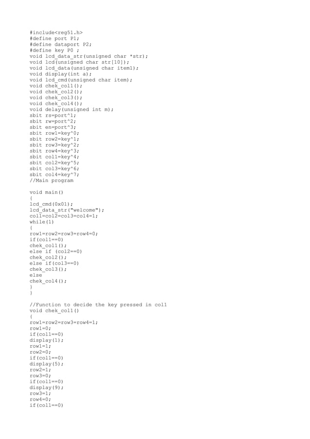 Keypad program | PDF