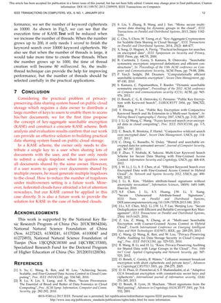 Key-Aggregate Searchable Encryption (KASE) for Group Data Sharing via Cloud Storage | PDF