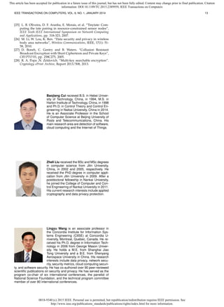 Key-Aggregate Searchable Encryption (KASE) for Group Data Sharing via Cloud Storage | PDF