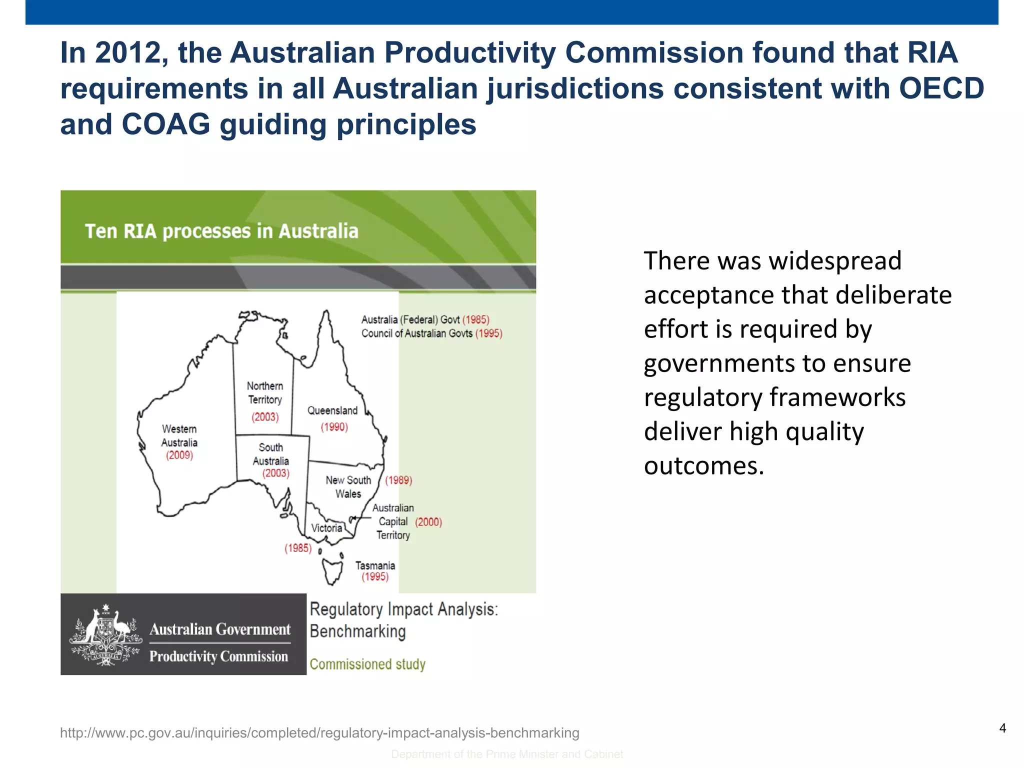 Australia’s regulatory impact analysis system | PDF
