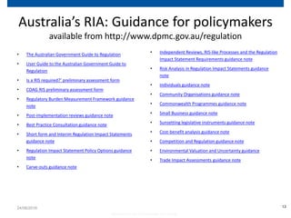 Australia’s regulatory impact analysis system | PDF