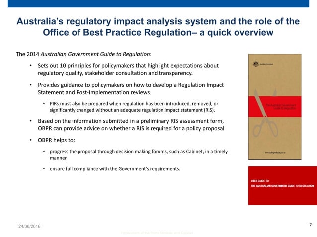 Australia’s regulatory impact analysis system | PDF