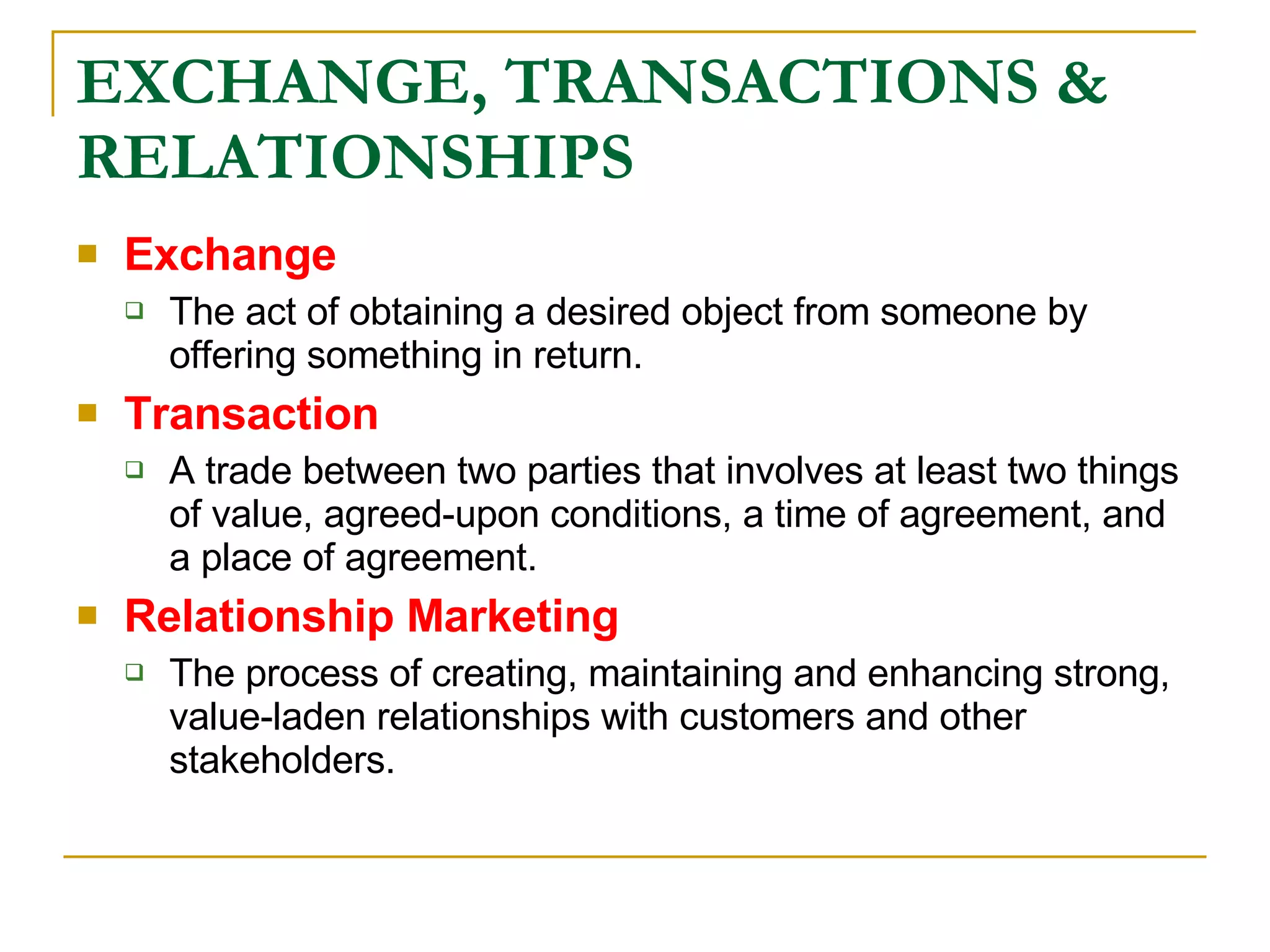 Key Concepts In Marketing | PPT