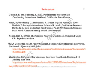 Key-Informant-Interview-Research and Development | PPT