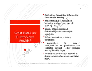 Key-Informant-Interview-Research and Development | PPT