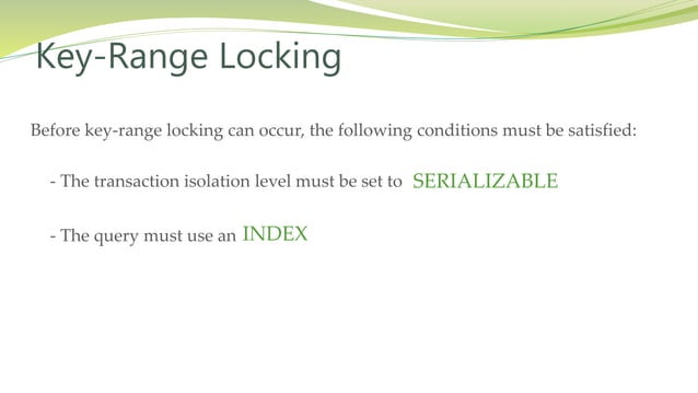 Key range locking | PPT