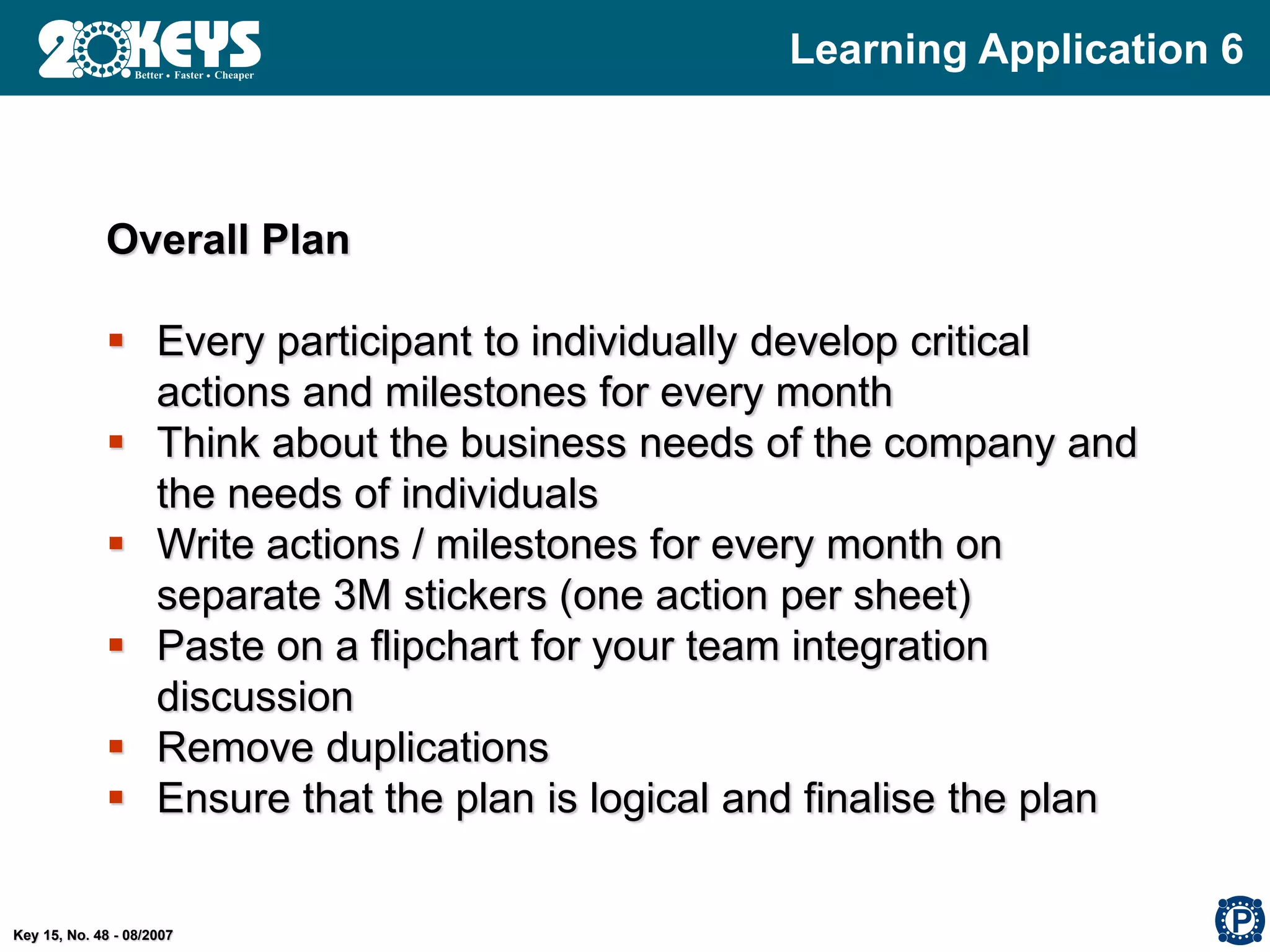 Key 15 - Skill Versatility and Cross Training (2007).ppt