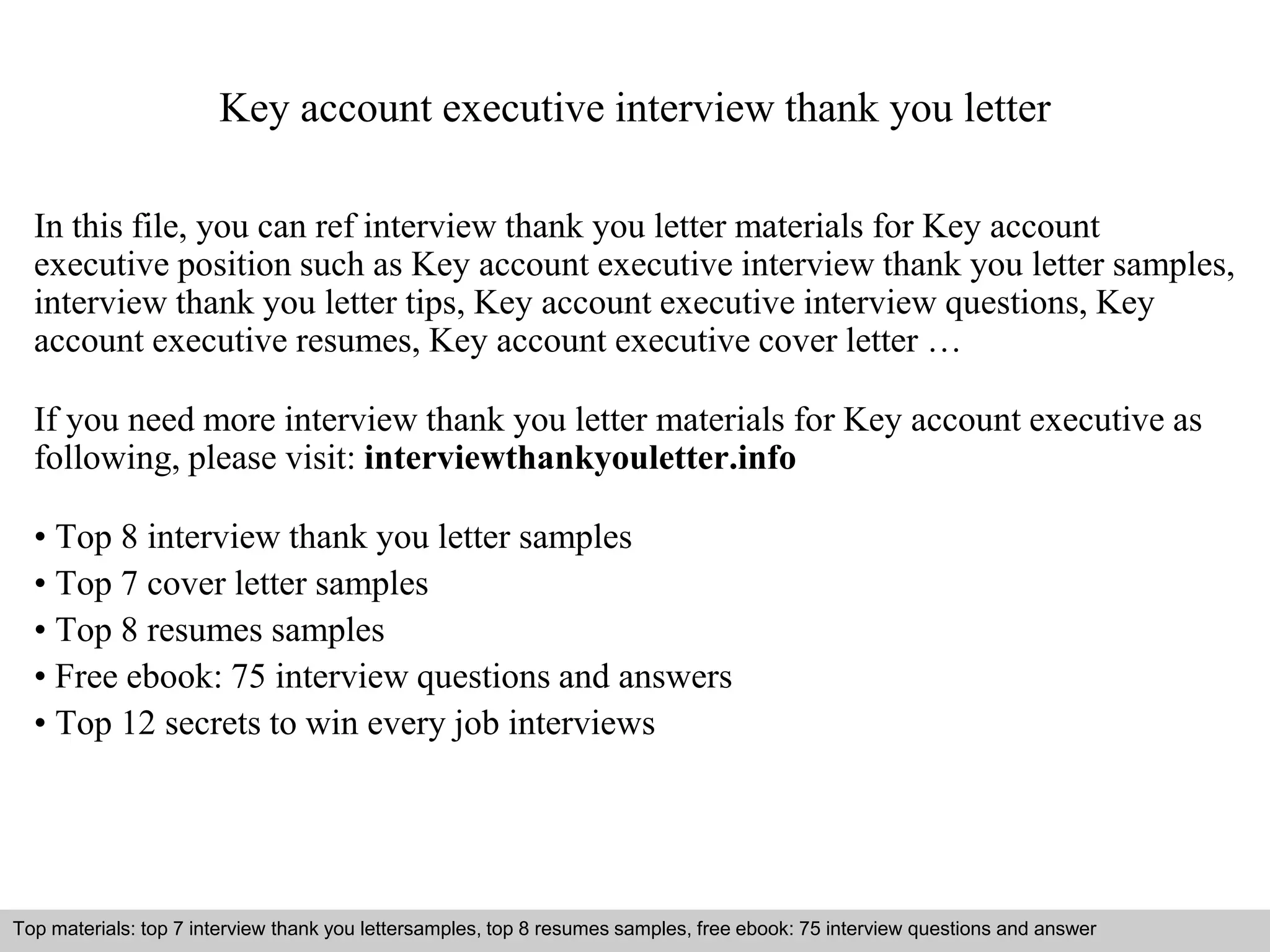 Key account executive | PPT
