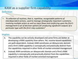 Key account management as manager's capability | PPT