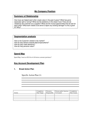 Key Account Management Plan | PDF