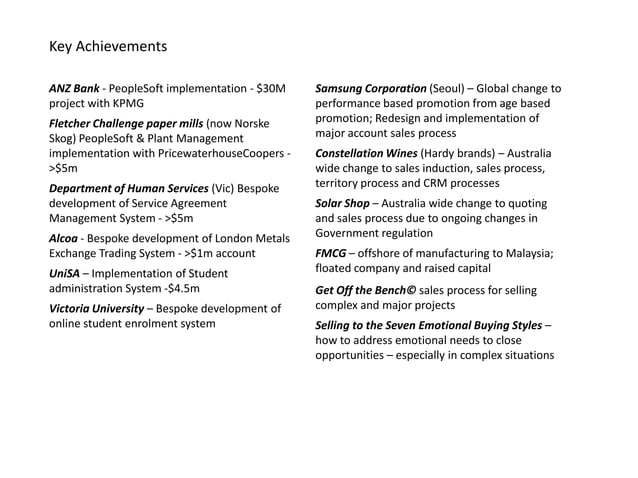 Key achievements | PPT